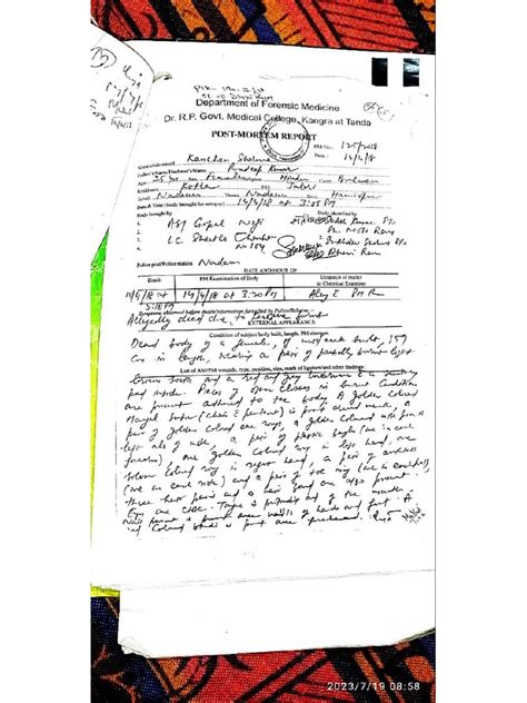 burn postmortem report pdf