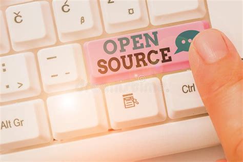 Text Sign Showing Open Source Conceptual Photo Denoting Software Which
