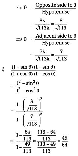TS 10th Class Maths Solutions Chapter 11 Trigonometry Ex 11 1 TS