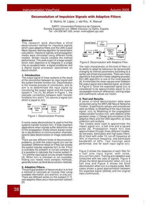 pdf deconvolution of impulsive signals with adaptive filters