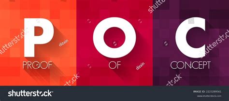 Poc Proof Concept Realization Certain Method Stock Vector Royalty Free