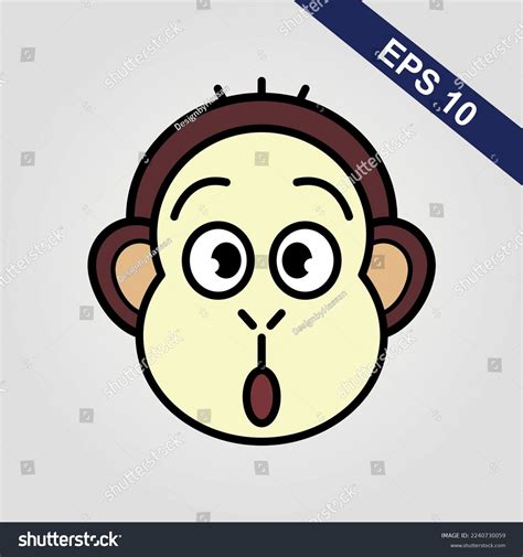 Cute Monkey Icon Vector Illustration Isolated Stock Vector Royalty Free Shutterstock