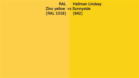 Ral Zinc Yellow Ral 1018 Vs Hallman Lindsay Sunnyside 842 Side By