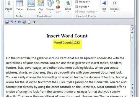 How To Create A Word Counter In MS Word Using Field Codes Healthy Food Near Me