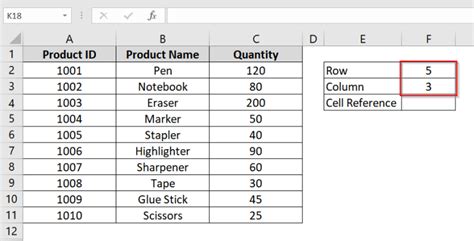 How To Reference Cell By Row And Column Number In Excel Excel Insider