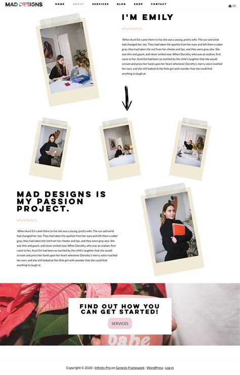 Mad Designs Premade Website Autumn Lane Websites