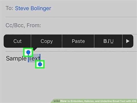 How To Embolden Italicize And Underline Email Text With IOS