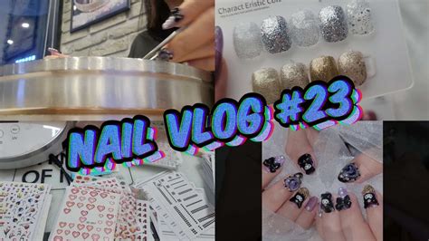 Nail Vlog 영상 자주 올리는게 좋죠 여러분🥺 As젤 발색 쿠로미네일 현풍닭칼국수 시술영상 캔디스톤언박싱