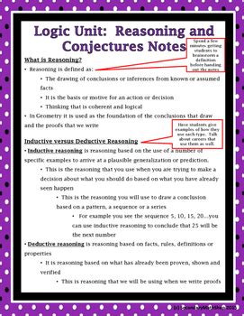 Proof Logic Unit 2 Proof Logic 1 Reasoning Conjectures Notes Assig