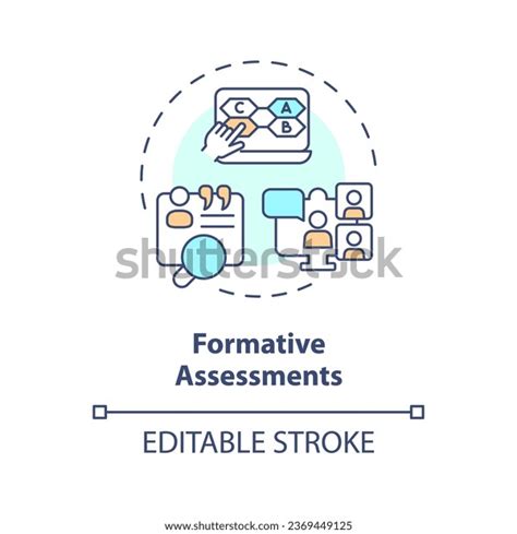 2d Editable Multicolor Icon Formative Assessments Stock Vector Royalty Free 2369449125