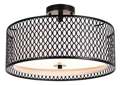 Lámpara Techo Negra 17puLG Ludil 3 Luces Moderna Meses sin interés