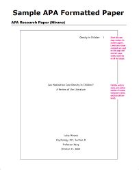 Cover Page Apa 7th Edition