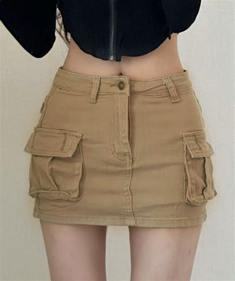 마지막 5차진행 [ 당일출고 미친핏 ] Y2k 힙카고 골반 포켓 미니 스커트 속바지 내장 에이블리