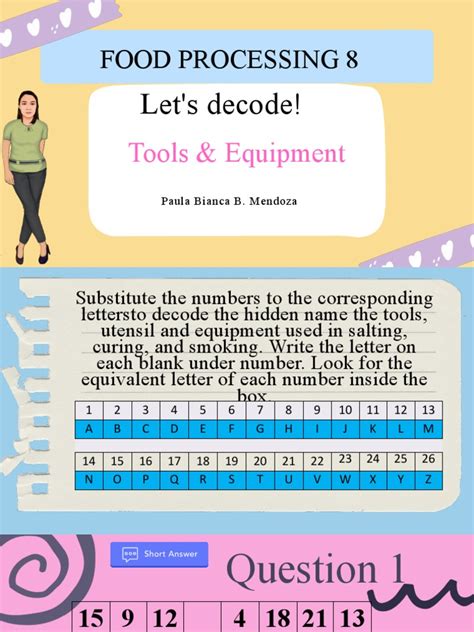 it s decoding time pptx version 1 pdf food and drink