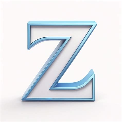 Premium Photo Z Letter Icon 3d Illustration