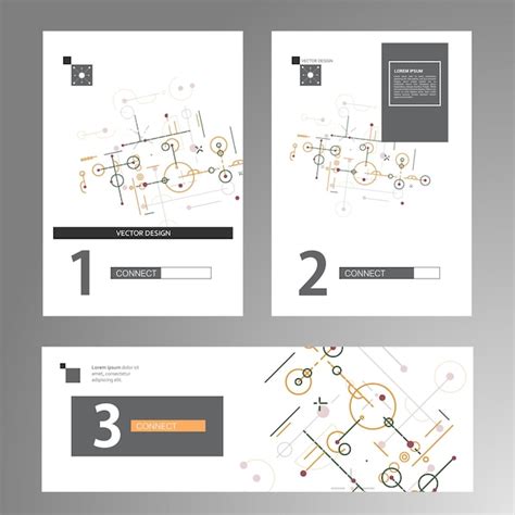 Premium Vector Cover Brochure Geometric Data Document Concept Modern