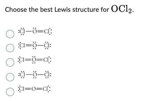 Ocl Lewis Structure