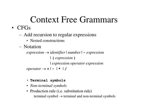 ppt context free grammars powerpoint presentation free download id