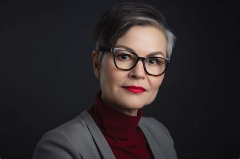 Premium Ai Image Confident Portrait Of A Middleaged Woman With Short