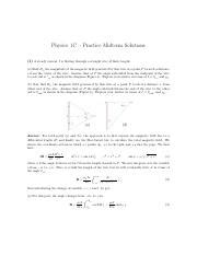 Practice Midterm Solutions Physics 1C Practice Midterm Solutions 1 A Steady Current I Is