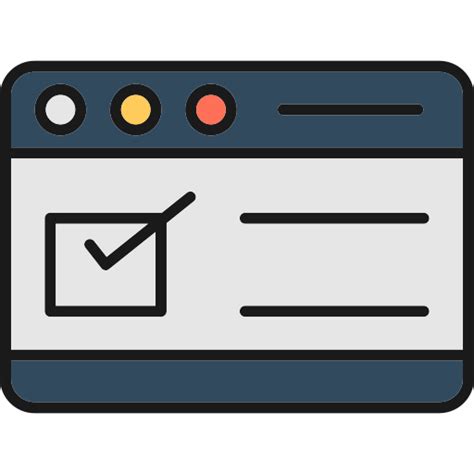 Browser Generic Outline Color Icon