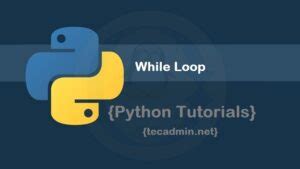 Python While Loop Tutorial TecAdmin