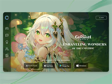 Genshin Impact Ui Website Carteles Gráficos Diseño De Sitios Web Diseño De Interfaz De Usuario