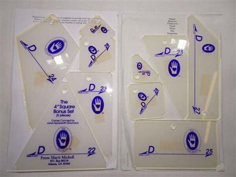 Perfect Patchwork Templates From Marti Michell Set D Patchwork With