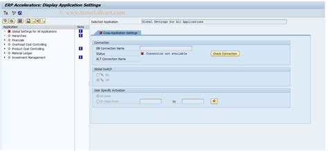 HDBS SAP Tcode ERP Accelerators Settings