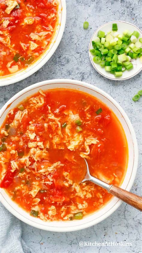 Tomato Egg Drop Soup With Canned Tomatoes Kitchen At Hoskins
