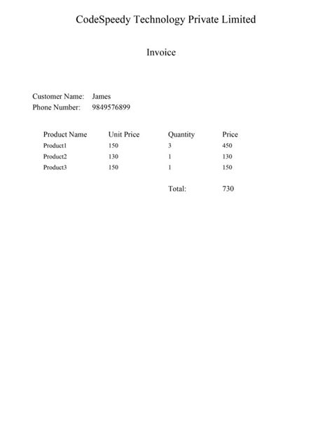 how to generate pdf invoice using java codespeedy