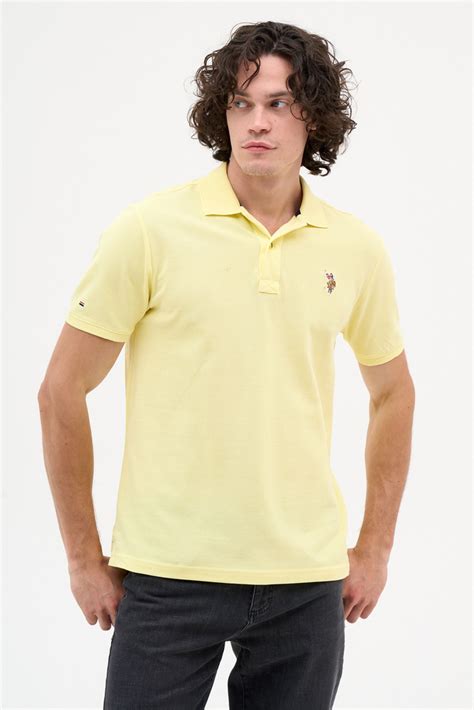 Поло U.S. POLO ASSN., размер 56, цвет светло-желтый, 100% хлопок ...