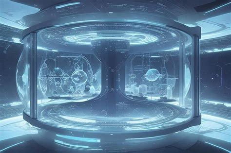 Premium Ai Image Futuristic Quantum Space Philosophy Lab