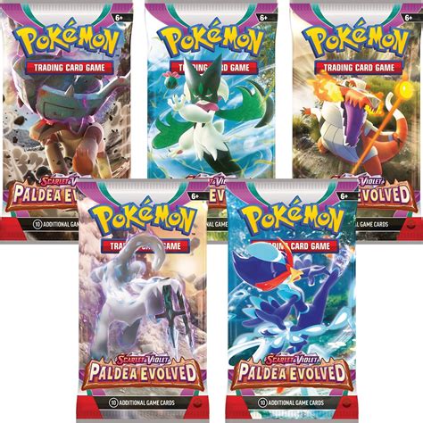 Paldea Evolved Booster Pack Art Bundle Set Of 5 Sv02 Paldea