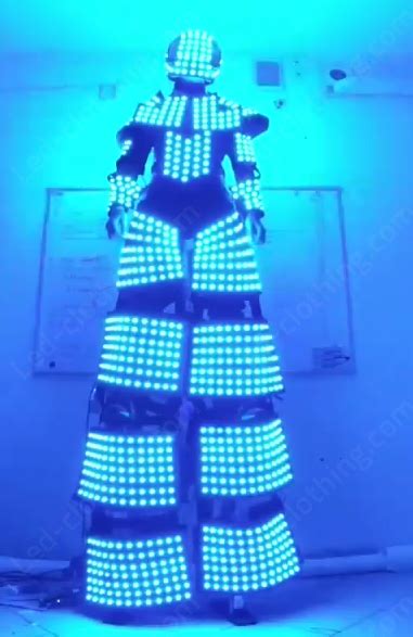 Video LED Robot Costume With Wi Fi Remote Control LED Clothing Studio Inc