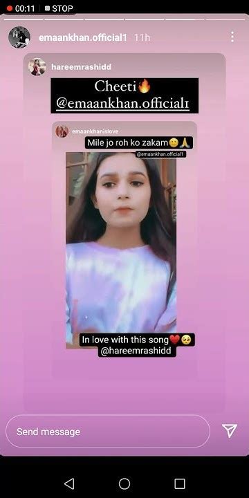 Eman Khan New Instagram Storie Youtube