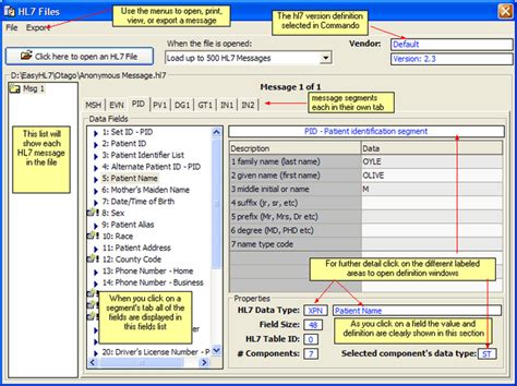 Opening An Hl7 File