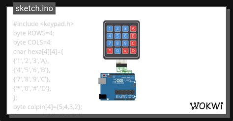 Keypad Wokwi Esp32 Stm32 Arduino Simulator
