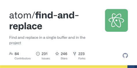 Github Atomfind And Replace Find And Replace In A Single Buffer And