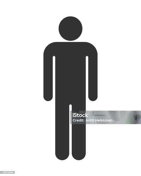 사람 아바타 아이콘입니다 평평한 인간의 상징 신사 로고 화장실 과 욕실 표지판 흰색 배경에 고립 된 검은 실루엣 벡터 일러스트