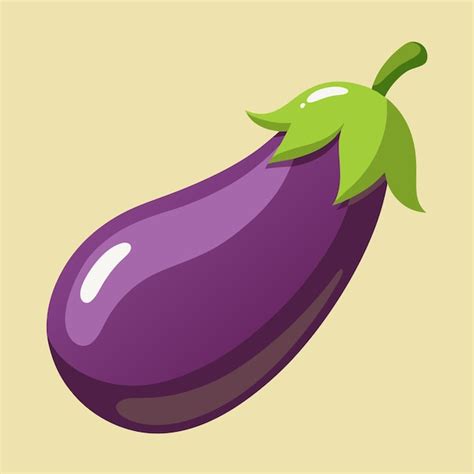 Eggplant Vegetable Color Clip Art Vector Illustration Design Premium
