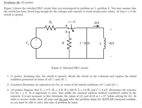 Solved Problem Points Figure Shows The Switched Chegg Com