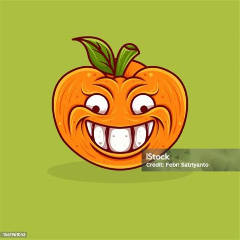 할로윈 마스코트 또는 로고에 대한 다양한 표현의 과일 괴물 캐릭터 디자인 10월에 대한 스톡 벡터 아트 및 기타 이미지 10월 가을 건강하지 못한 생활방식 Istock