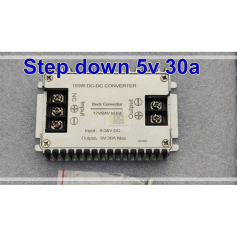Jual Terlaris Step Down 12v 24v To 5v 30a Dc Stepdown Converter 150w Maks Input 36v Shopee