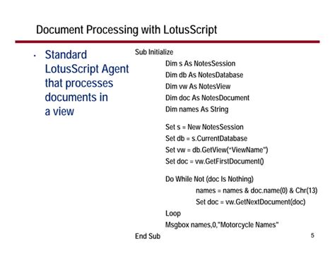 Converting Lotusscript Agents To Java Agents Ppt