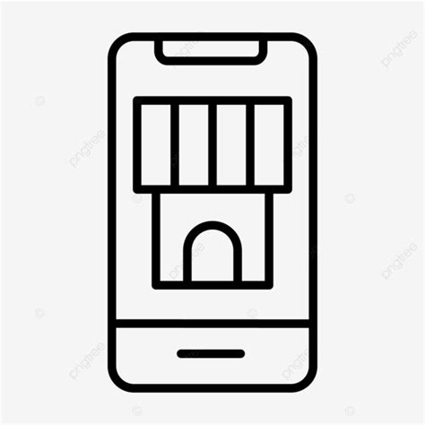 온라인 스토어 아이콘 개요 스타일 벡터 일러스트는 웹 사이트 아이콘 Ui 및 모바일 앱에 사용할 수 있습니다 온라인 상점 아이콘 전자 상거래 아이콘 쇼핑 아이콘 Png