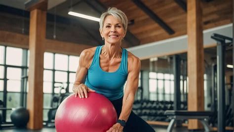 Sporty Adult Woman In The Gym Premium Ai Generated Image
