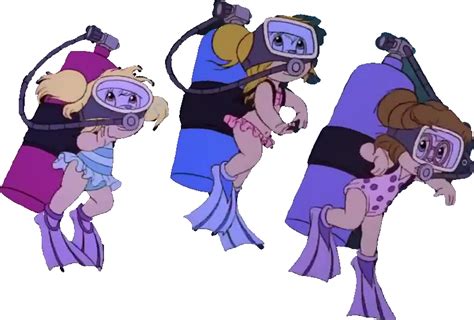 80s Chipettes Scuba Diving Png 1 Request Reposted By Zodiacranger3 On