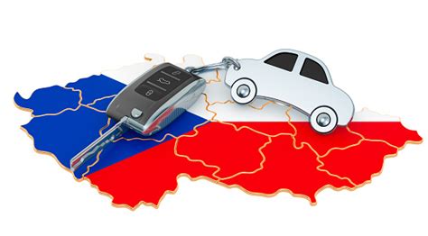 체코 공화국 개념의 판매 또는 렌터카 흰색 배경에 격리 된 3d 렌더링 차에 대한 스톡 사진 및 기타 이미지 차 체코 3차원 형태 Istock