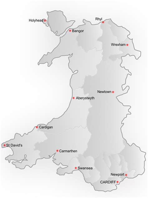 File Map Of Cities And Towns In Wales Svg Wikimedia Commons